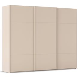 Schwebet&uuml;renschrank Rauch "Kleiderschrank Schrank Garderobe Schlafzimmerschrank SCALE-TRIO", beige (champagner, griffleisten champagner), B:271cm H:223cm T:68cm, Holzwerkstoff, Schr&auml;nke, Schwebet&uuml;renschrank, edle dreigeteilte Front, 2 Zierleisten in Griff-Farbe MADE IN GERMANY