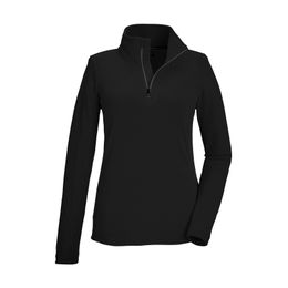 Fleeceshirt Killtec "KSW 62 WMN FLC SHRT", Damen, Gr. 36, schwarz, Obermaterial: 100% Polyester, Shirts Fleeceshirt, Fleeceshirt mit Stehkragen, Rei&szlig;verschluss und Kinnschutz
