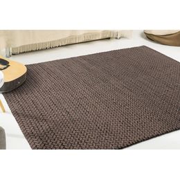 Teppich Padiro "Robbie 125", grau (taupe), B:200cm H:21mm L:290cm, Wolle, Teppiche, Teppich