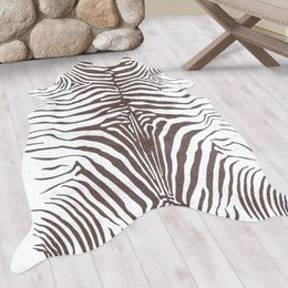 Teppich Ayyildiz Teppiche "ETOSHA 4111", braun, B:150cm H:6mm L:200cm, Polyester, Teppiche, Teppich, Pflegeleicht / Moderner Fell Look