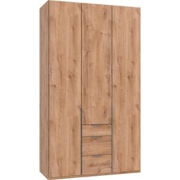 Kleiderschrank wimex "New York", braun (plankeneichefarben), B:135cm H:236cm T:58cm, Schr&auml;nke, Kleiderschrank, wahlweise 208 oder 236cm hoch