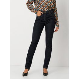 Slim-fit-Jeans Toni "Slim be loved be l", Damen, Gr. 23, K-Gr, blau (rinsed blau), Jeans, Obermaterial: 88% Baumwolle, 10% Polyester, 2% Elasthan, unifarben, slim fit kn&ouml;chellang, Jeans Slim-fit-Jeans, im Four-Pocket Style