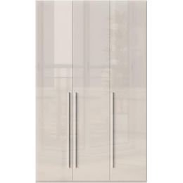 Kleiderschrank OTTO HOME "Piano, UV lackiert, hochgl&auml;nzend in beige oder wei&szlig;, FSC-zertifiziert", beige (beige hochglanz), B:137cm H:224cm T:56cm, Holzwerkstoff, Schr&auml;nke, Kleiderschrank, in vielen Breiten, H&ouml;he 224cm, mit Soft-Close Funktion