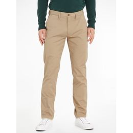 Chinohose Tommy Hilfiger "Chino Denton 1985 PIMA CO", Herren, Gr. 38, L&auml;nge 32, beige, Obermaterial: 96% Baumwolle, 4% Elasthan, normal, Hosen Chinohose