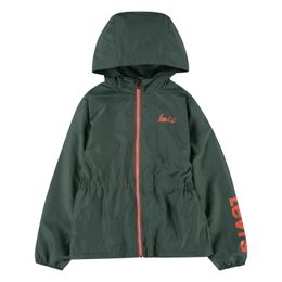 Windbreaker LEVI'S KIDS "LVG FLEECE LINED WINDBREAKER", M&auml;dchen, Gr. 10 (140), sea spray, Web, Obermaterial: 100% Polyester, kontrastfarbene Details, tailliert normal, elastischer Bund, Jacken Windbreaker, for GIRLS