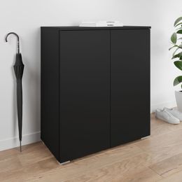 Schuhkommode OTTO HOME "Paris", schwarz (graphitschwarz matt), B:70cm H:80cm T:35cm, Sideboards, Schuhkommode, zwei T&uuml;ren mit verstellbaren Einlegeb&ouml;den, Breite 70cm