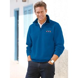 Fleeceshirt Catamaran "Fleecepullover", Herren, Gr. 48/50, blau (royalblau), 100% Polyester, unifarben, Shirts Fleeceshirt