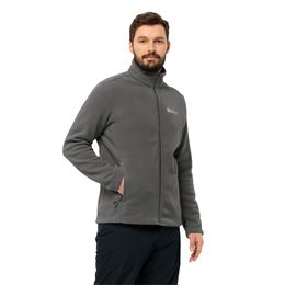 Fleecejacke Jack Wolfskin "WINTERSTEIN FZ M", Herren, Gr. S, grau (slate), Fleece, Obermaterial: 100% Polyester, Jacken Fleecejacke, w&auml;rmend aus POLARTEC 200, teilweise recycelt, &Uuml;bergangsjacke