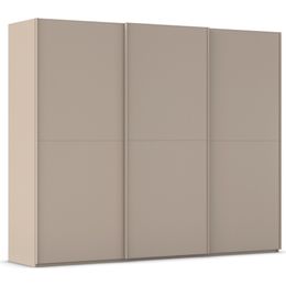 Schwebet&uuml;renschrank Rauch "Kleiderschrank Schrank Garderobe Schlafzimmerschrank SCALE-DUO", grau (fango, griffleisten fango), B:271cm H:223cm T:68cm, Holzwerkstoff, Schr&auml;nke, Schwebet&uuml;renschrank, edle zweigeteilte T&uuml;ren und 3 Zierleisten MADE IN GERMANY