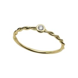 Solit&auml;rring Firetti "Schmuck Geschenk Gold 333 Damenring Verlobungsring Goldring Solit&auml;r" Gr. 16, gold (gelbgoldfarben), Fingerringe, Damen, 16, 0,04 P2 = erkennbare Einschl&uuml;sse, Diamanten Gelbgold 333, 1,5mm, Diamanten, Gelbgold 333, Solit&auml;rring, mit Brillant