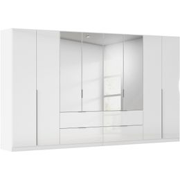 Dreht&uuml;renschrank OTTO HOME "Kleiderschrank Schrank Garderobe AGORDO mit Dekor- oder Hochglanzfront", wei&szlig; (alpinwei&szlig;, hochglanz wei&szlig;), B:360cm H:210cm T:54cm, Holzwerkstoff, Schr&auml;nke, Dreht&uuml;renschrank, mit Au&szlig;enschubk&auml;sten, in 7 Breiten und 2 H&ouml;hen MADE IN GERMANY