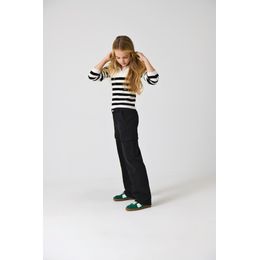 Cargohose KIDS Only "KOGYARROW-VOX STR CARGO PANT PNT NOOS", M&auml;dchen, Gr. 122, N-Gr, schwarz, Web, Obermaterial: 98% Baumwolle, 2% Elasthan, unifarben, regular fit kn&ouml;chellang, Hosen Cargohose