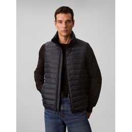 Steppweste Calvin Klein "SLVLSS LT WT NYLON PUFFER VEST", Herren, Gr. XXL, schwarz sapphire, Web, Obermaterial: 100% Polyamid, regular fit normal, Rundhals, Westen Steppweste, Mit Rundhalsausschnitt