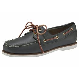 Bootsschuh Timberland "Men&acute;s 2 Exe Boat Shoe", Herren, Gr. 41,5, blau (nautical, blau, wilderness), Leder, Schuhe Bootsschuh