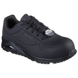 Berufsschuh Skechers "WORK UNO SR - DOLTIN" Gr. 43, schwarz, 43, Synthetik, Textil, Schuhe, Berufsschuh, Arbeitsschuh, Sicherheitsschuh, Halbschuh mit Zehenschutz