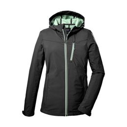 Softshelljacke Killtec "KOS 89 WMN SFTSHLL JCKT", Damen, Gr. 48, schwarz, Oberseite: 100% Polyester;R&uuml;ckseite: 100% Polyester;Futter: 100% Polyester, Jacken Softshelljacke, Damen Softshelljacke: Wind-und wasserdicht, atmungsaktiv