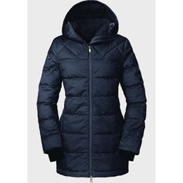 Sch&ouml;ffel Parka SCH&Ouml;FFEL "Insulated Parka Boston L", Damen, Gr. 44, blau (8820, blau), Oberstoff : Aussenseite: 100% Polyester (Membran: Polyurethan) Futter : 100% Polyester F&uuml;llung : 100% Polyester, regular fit, hoch geschlossener Ausschnitt, Jacken Parka
