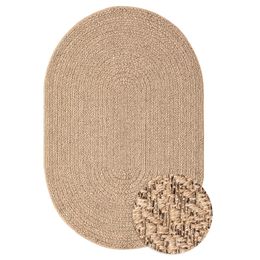 Teppich MERINOS "Kenzy 2", beige (natur), B:140cm H:10mm L:200cm, Obermaterial: 100% Polypropylen, Teppiche, Teppich, robuster In- und Outdoor Teppich im nat&uuml;rlichen Jute-Look, wetterfest