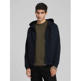 Kapuzensweatjacke Replay, Herren, Gr. L, blau (night blau), Sweatware, Obermaterial: 80% Baumwolle, 20% Polyester, unifarben, normal, Rundhals, angesetztes B&uuml;ndchen, Sweatjacken Kapuzensweatjacke