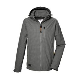 G.I.G.A. by Killtec Softshelljacke "GS 82 MN SFTSHLL JCKT", Herren, Gr. 3XL, grau (stahlgrau), Oberseite: 100% Polyester;R&uuml;ckseite: 100% Polyester;Futter: 100% Polyester, G.I.G.A. DX BY KILLTEC, Jacken Softshelljacke, Wasserabweisende, winddichte Herrenjacke mit abnehmbarer Kapuze