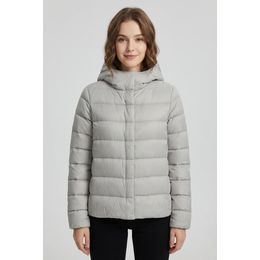 Steppjacke Only "ONLRUBY QUILTED DOWN HOOD JACKET OTW", Damen, Gr. S, string, Steppware, Obermaterial: 100% Nylon, unifarben, normal, Jacken Steppjacke