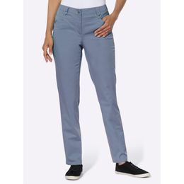 Bequeme Jeans COSMA, Damen, Gr. 36, Normalgr&ouml;&szlig;en, blau (taubenblau), 98% Baumwolle, 2% Elasthan, unifarben, lang, Jeans Bequeme Jeans