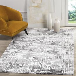 Teppich Sanat "Harmony 3216", grau (hellgrau), B:120cm H:12mm L:160cm, Kunstfaser, Teppiche, Teppich, moderner Kurzflorteppich, Wohnzimmer, auch als L&auml;ufer