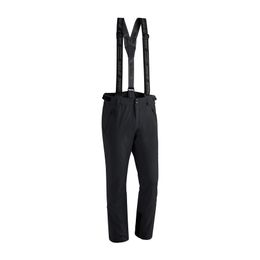 Skihose Maier Sports "Anton slim", Herren, Gr. 54, Normalgr&ouml;&szlig;en, schwarz, 100% Polyester, Hosen Skihose, Herren Schneehose mit Hosentr&auml;gern, wind/wasserdicht, Slim Fit