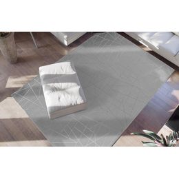 Teppich me gusta "Bijou 125", grau (silberfarben, taupe), B:160cm H:20mm L:230cm, Polyester, Teppiche, Teppich, Glanz Effekt, weicher Flor, Wohnzimmer, Schlafzimmer