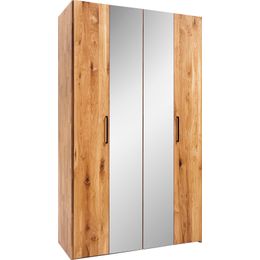 Faltt&uuml;renschrank Home Affaire, beige (natur), B:124cm H:218cm T:65cm, Schr&auml;nke, Faltt&uuml;renschrank, in unterschiedlichen Schrankbreiten erh&auml;ltlich, massives Eichenholz