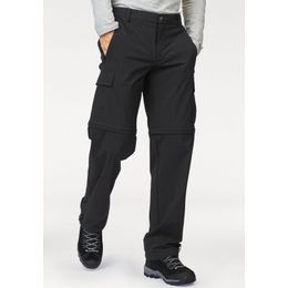Trekkinghose Polarino, Herren, Gr. 62 (XXL), N-Gr, schwarz, Obermaterial: 92% Polyamid, 8% Elasthan, unifarben, lang, Hosen Trekkinghose, Bein abzippbar, Topseller