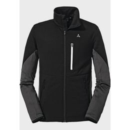 Sch&ouml;ffel Fleecejacke SCH&Ouml;FFEL "Fleece Jacket Lodron M", Herren, Gr. 58, schwarz (9990, schwarz), Oberstoff : 94% Polyester 6% Elasthan, regular fit, hoch geschlossener Ausschnitt, Jacken Fleecejacke