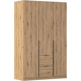 Dreht&uuml;renschrank OTTO HOME "Kleiderschrank Schrank Garderobe AGORDO mit Dekor- oder Hochglanzfront", braun (eiche artisan), B:136cm H:229cm T:54cm, Holzwerkstoff, Schr&auml;nke, Dreht&uuml;renschrank, mit Au&szlig;enschubk&auml;sten, in 7 Breiten und 2 H&ouml;hen MADE IN GERMANY