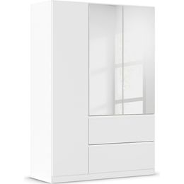Dreht&uuml;renschrank Rauch "Kleiderschrank Schrank Garderobe W&auml;scheschrank Schlafzimmer JOEL", wei&szlig; (alpinwei&szlig;), B:136cm H:197cm T:54cm, Holzwerkstoff, Schr&auml;nke, Dreht&uuml;renschrank, mit zwei Schubladen, mit Push-to-Open Funktion MADE IN GERMANY