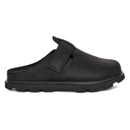 UGG Australia Clog UGG "SOLANO CLOG", Herren, Gr. 10 (43), schwarz, Leder, unifarben, Schuhe Clog, Flats, Mules mit Leder-Innensohle