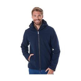 Softshelljacke Killtec "Herren Softshelljacke", Herren, Gr. S, blau (navy), Oberseite: 100% Polyester;R&uuml;ckseite: 100% Polyester, Jacken Softshelljacke, Wasserabweisende Softshelljacke mit Fleece, abnehmbarer Kapuze