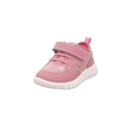 Klettschuh Superfit "SPORT7 MINI WMS: mittel", M&auml;dchen, Gr. 30, rosa, pink, Lederimitat, Textil, Schuhe Klettschuh, Sneaker zum Schlupfen, unifarben, Gr&ouml;&szlig;enschablone zum Download