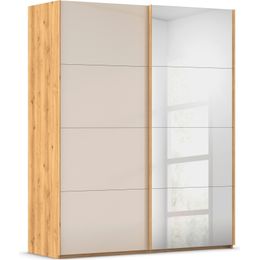 Schwebet&uuml;renschrank Rauch "Kleiderschrank Schrank Garderobe Schlafzimmerschrank SCALE-FYRA", braun (asteiche, glas champagner, griffleisten asteiche), B:181cm H:223cm T:67cm, Holzwerkstoff, Schr&auml;nke, Schwebet&uuml;renschrank, edle viergeteilte T&uuml;ren Spiegel/Glas-Mix viele Farben MADE IN GERMANY