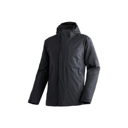 Regenjacke Maier Sports "Metor 3in1 M", Herren, Gr. 46, schwarz, 100% Polyester, Jacken Regenjacke, warme Herren Jacke mit Kapuze, Winterjacke wasserdicht atmungsaktiv