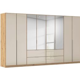 Dreht&uuml;renschrank OTTO HOME "Kleiderschrank Kleiderschr&auml;nke Schrank Garderobe AGORDO mit Glasfront", eiche artisan, glas champagner, B:360cm H:210cm T:54cm, Holzwerkstoff, Schr&auml;nke, Dreht&uuml;renschrank, mit Au&szlig;enschubk&auml;sten, in 7 Breiten und 2 H&ouml;hen MADE IN GERMANY