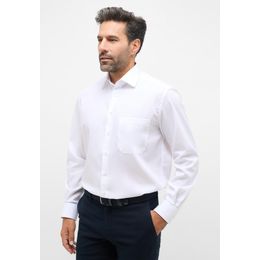 Langarmhemd Eterna "COMFORT FIT", Herren, Gr. 48, Normalgr&ouml;&szlig;en, wei&szlig;, Popeline, 100% Baumwolle, normal, Manschette, Hemden Langarmhemd, NON IRON (b&uuml;gelfrei)