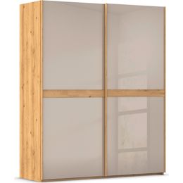 Schwebet&uuml;renschrank Rauch "Kleiderschrank Schrank Garderobe Schlafzimmerschrank SCALE-LINE", braun (asteiche, glas fango), B:181cm H:223cm T:68cm, Holzwerkstoff, Schr&auml;nke, Schwebet&uuml;renschrank, edle Optik mit Bauchbinde in Korpusfarbe mit Glasfront MADE IN GERMANY