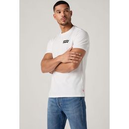 Levi's T-Shirt LEVI'S "GRAPHIC CR TEE", Herren, Gr. L, wei&szlig; (color bw w), Jersey, Obermaterial: 100% Baumwolle, bedruckt, regular fit taillenbedeckt, Rundhals, gerader Abschluss, Shirts T-Shirt, mit Logo Print