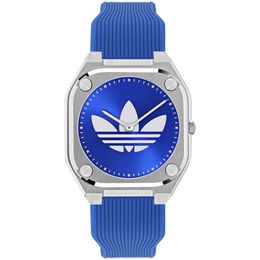 Quarzuhr adidas originals "CITY TECH THIN", blau, Armbanduhren, Damen, Quarzuhr, Armbanduhr,Herrenuhr,Damenuhr,Silikonarmband,wasserabweisend bis 5 bar