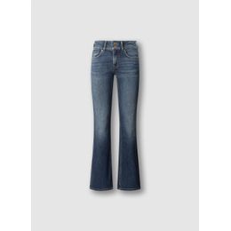 5-Pocket-Jeans Pepe Jeans "FLARE JEANS MW VENUS", Damen, Gr. 29, L&auml;nge 32, used mid blau, Denim/Jeans, Obermaterial: 99% Baumwolle, 1% Elasthan, ausgestellt, Jeans 5-Pocket-Jeans, im Flared Fit
