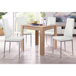Essgruppe OTTO HOME, wei&szlig; (eichefarben s&auml;gerau, wei&szlig;), Sitzm&ouml;bel-Sets, Essgruppe, mit Tisch in Eichefarben S&auml;gerau, Breite 80 cm