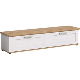 Lowboard Home Affaire "Cosenza", sibiu l&auml;rche nachbildung, B:164cm H:37cm T:40cm, Holzwerkstoff, Sideboards, Lowboard, Cosenza Lowboard 164 cm, 2 Klappen, 2 F&auml;cher, Wohnzimmer