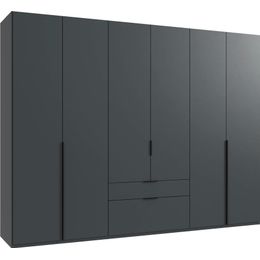 Dreht&uuml;renschrank wimex "Mugano", grafit, griffe schwarz, B:270cm H:208cm T:58cm, Holzwerkstoff, Schr&auml;nke, Dreht&uuml;renschrank, in vielen Breiten, 208 oder 236 cm hoch, Made in Germany