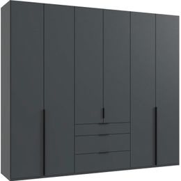 Dreht&uuml;renschrank wimex "Mugano", grafit, griffe schwarz, B:270cm H:236cm T:58cm, Holzwerkstoff, Schr&auml;nke, Dreht&uuml;renschrank, in vielen Breiten, 208 oder 236 cm hoch, Made in Germany