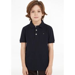Poloshirt Tommy Hilfiger, Jungen, Gr. 3/98, blau (marine), Piqu&eacute;, Obermaterial: 96% Baumwolle, 4% Elasthan, Basic schmal, Rippb&uuml;ndchen, Shirts Poloshirt